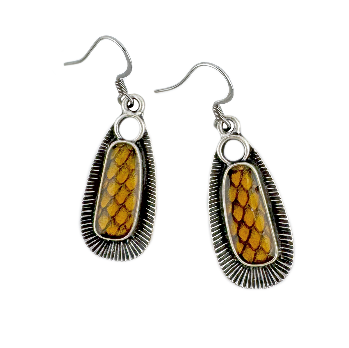 Salmon Skin Bering Sea Feather Earrings – Alaska Salt Co.