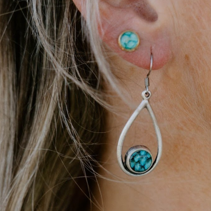 Salmon Skin Teardrop Dangles – Alaska Salt Co.