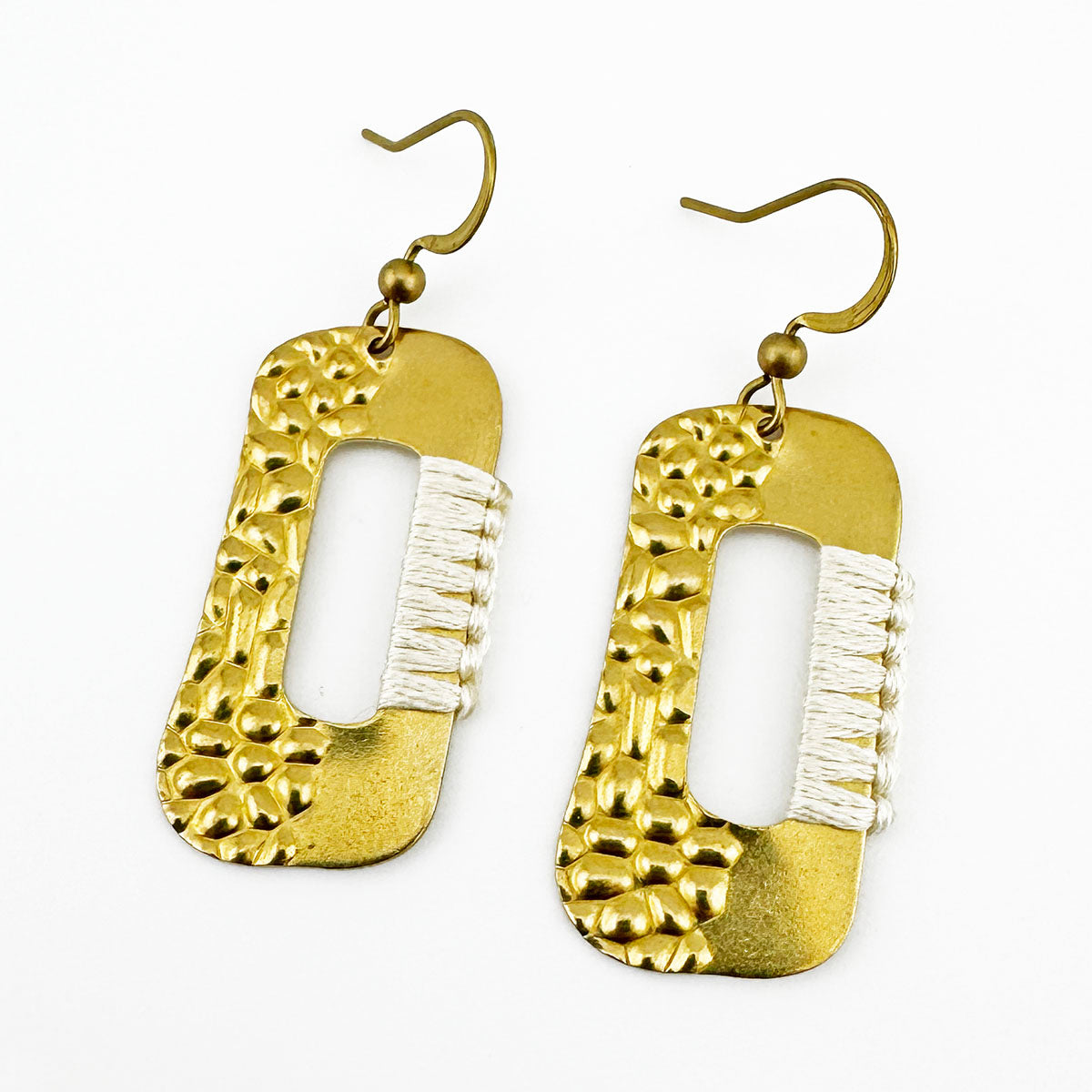 Rectangle Macramé earrings – Alaska Salt Co.