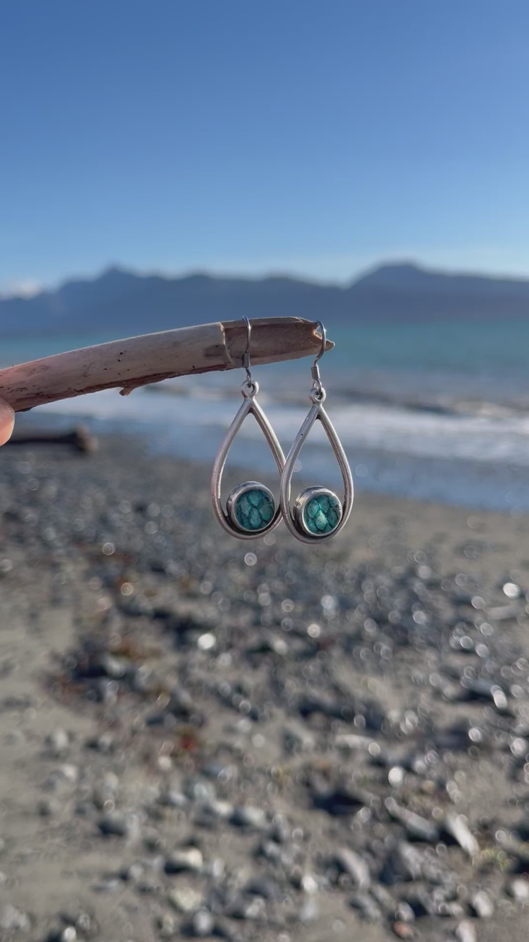 Salmon Skin Teardrop Dangles – Alaska Salt Co.