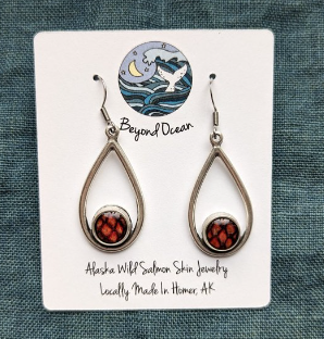 Salmon Skin Teardrop dangles – Alaska Salt Co.